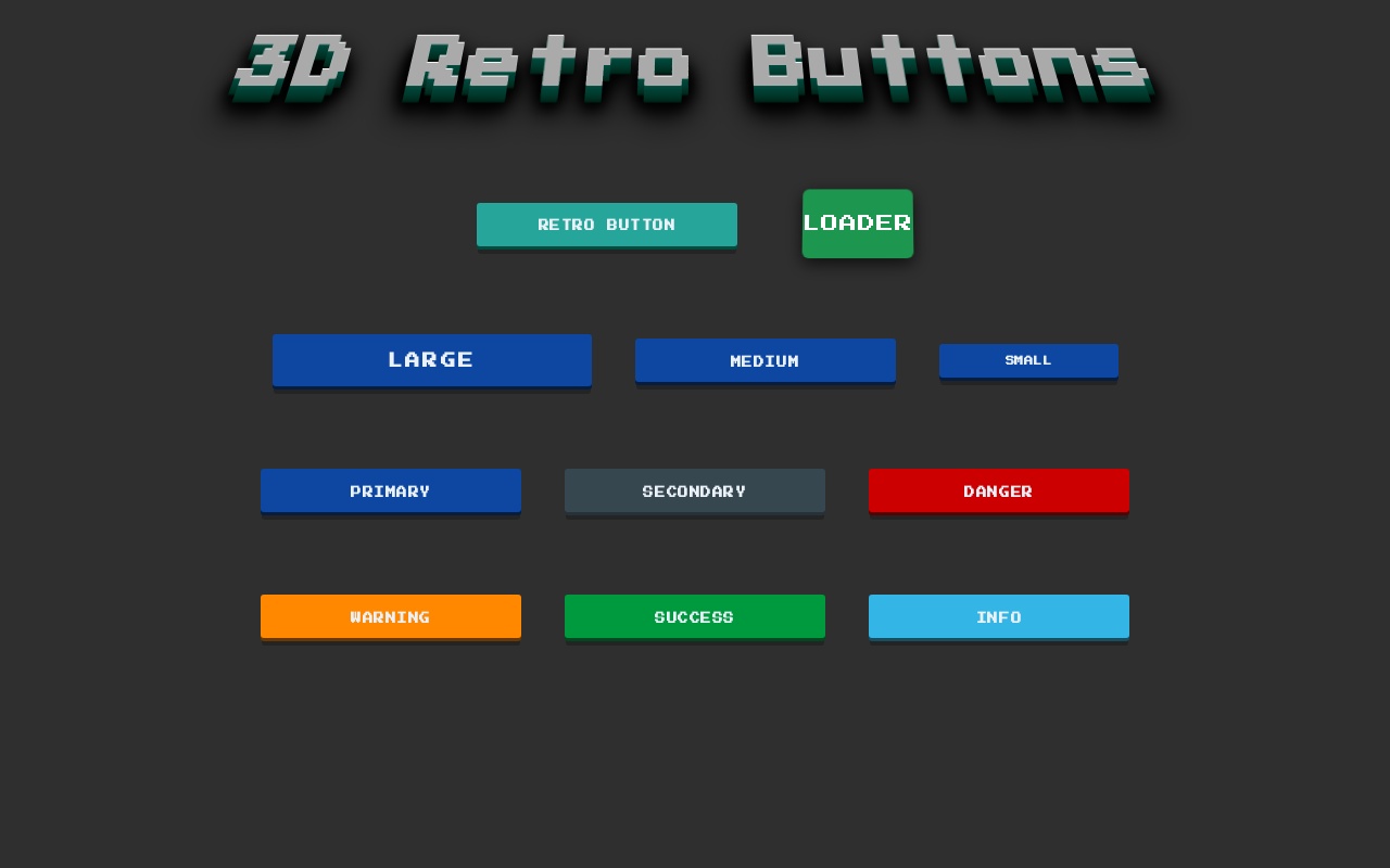 炫酷的CSS3复古风3D效果按钮-17素材网