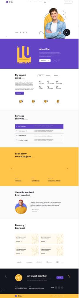 蓝色Bootstrap个人信息展示html网站模板