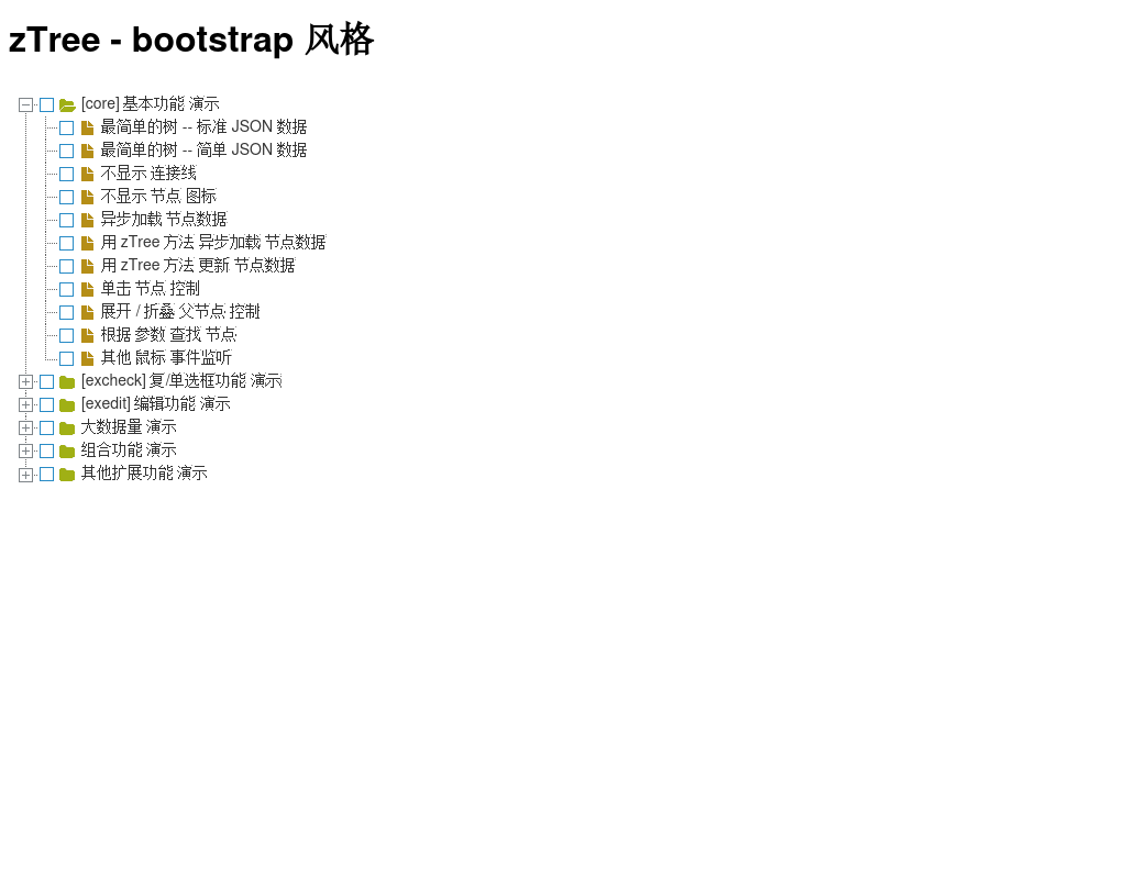 jquery ztree自定义编辑的树形菜单插件代码