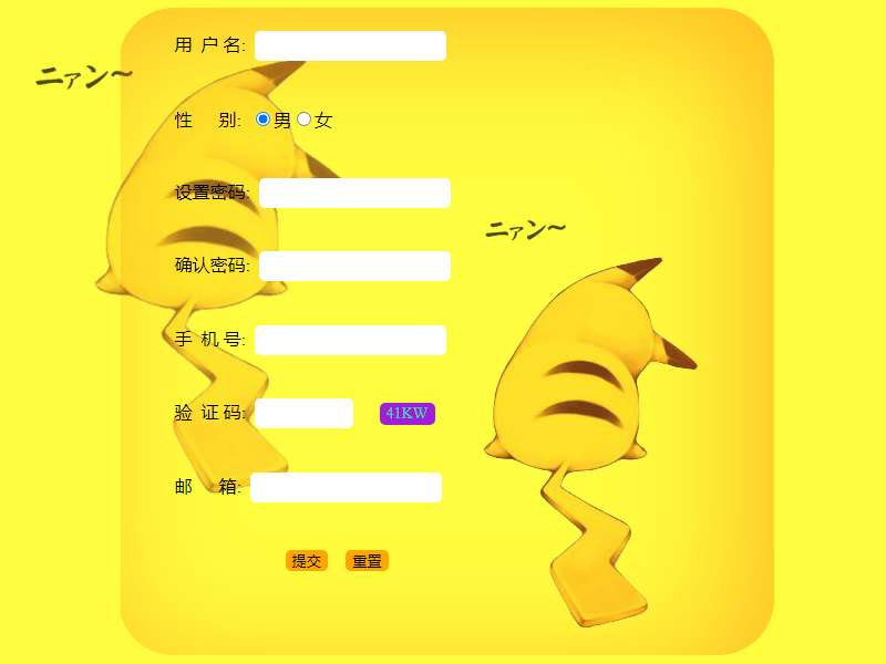 Js用户注册表单验证代码