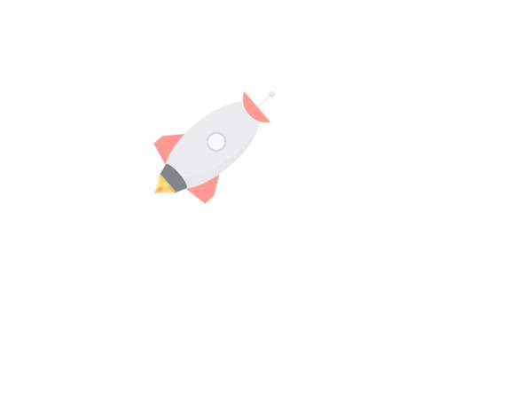Html5 Canvas卡通火箭飞行动画特效